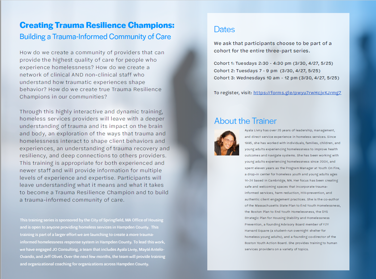 Upcoming Training Series: Building a Trauma-Informed Community of Care ...